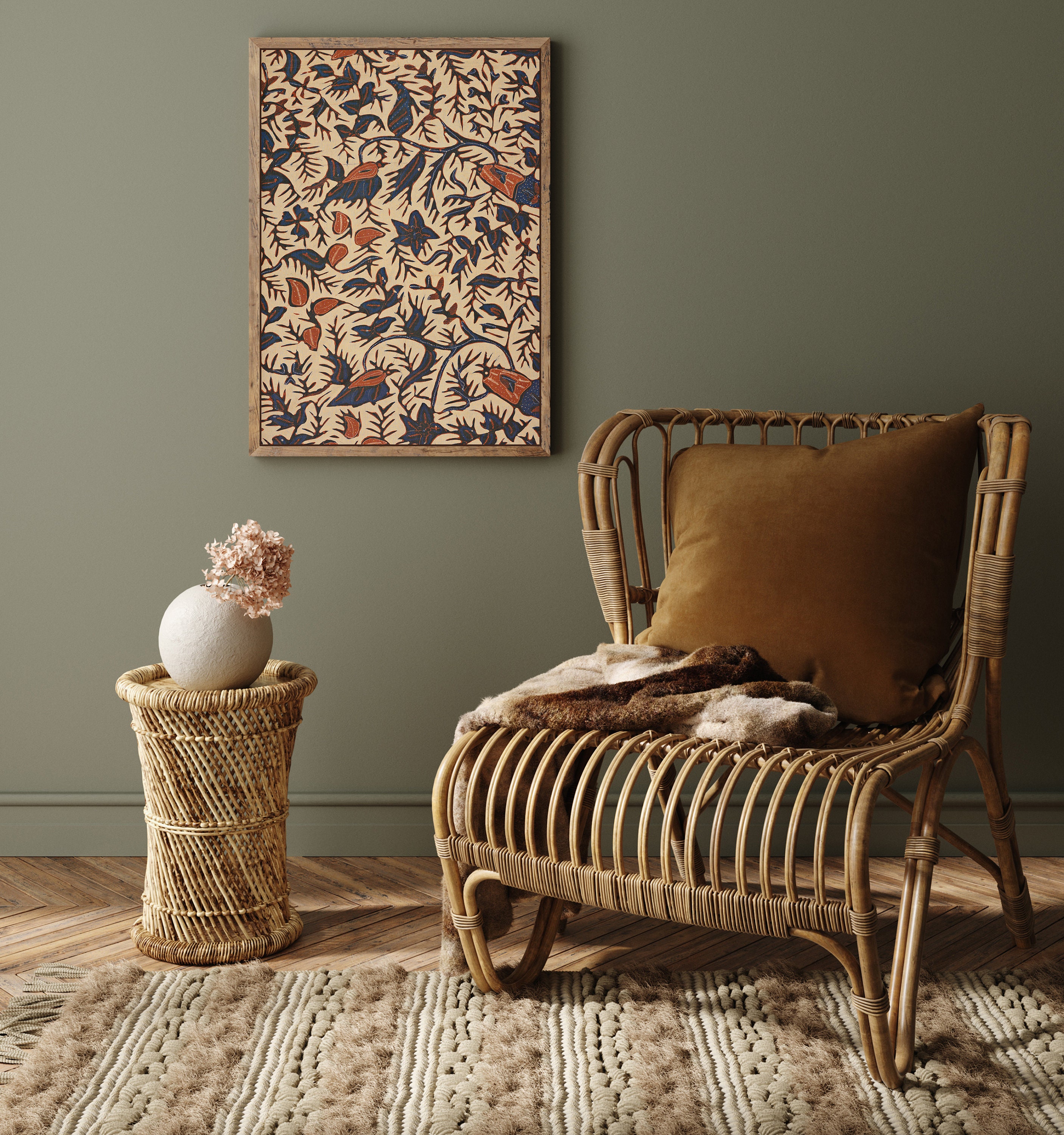 Batik Wall Art Downloadable Print Traditional Tribal Pattern - Etsy