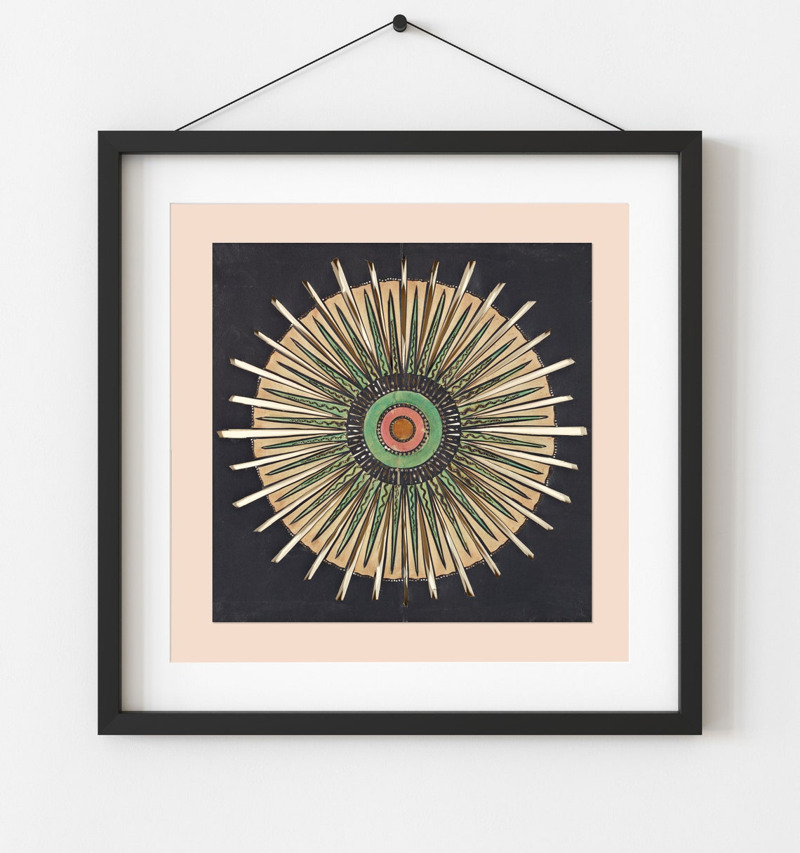 Vintage Circular Star Pattern Printable Wall Art Mandala on | Etsy