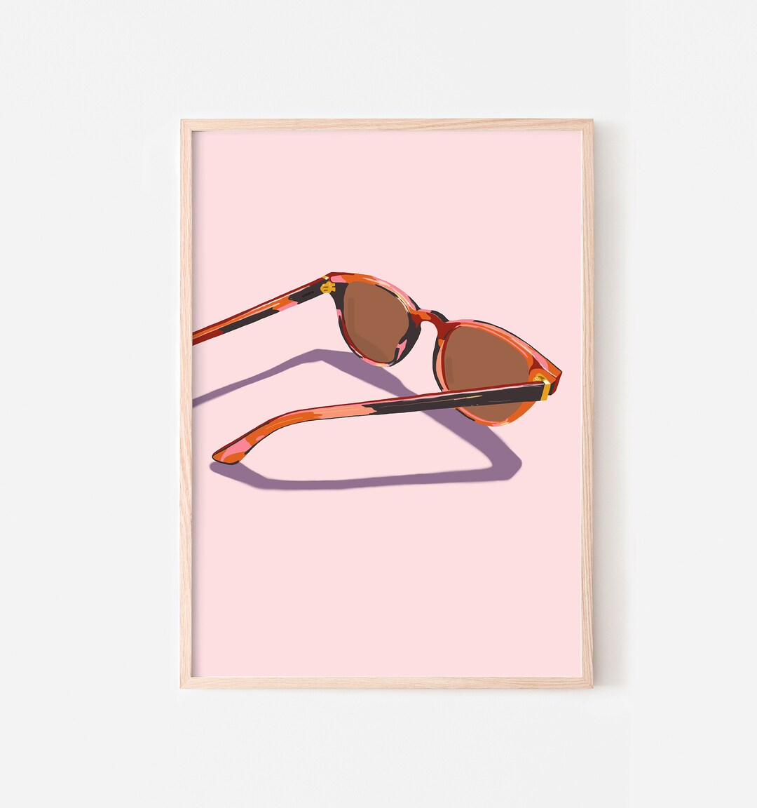 Sunglass Art Downloadable Print Fashion Illustration Printable Summer ...