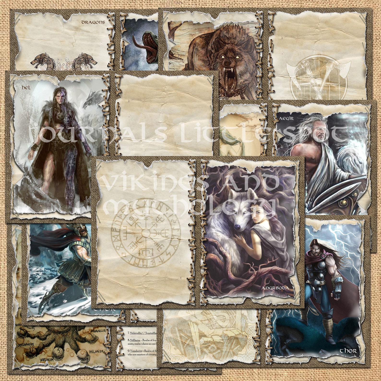 VIKING JOURNAL KIT. Digital Download, Mythology, Printable Journal ...