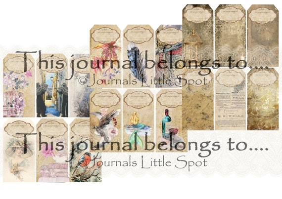 This Journal Belongs to Printable Tags Junk Journal Scrapbook - Etsy