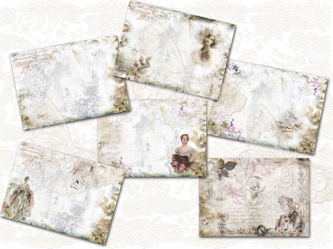 ROMANCE JOURNAL KIT, Digital Journal Inserts, Collage Sheets A4/letter ...