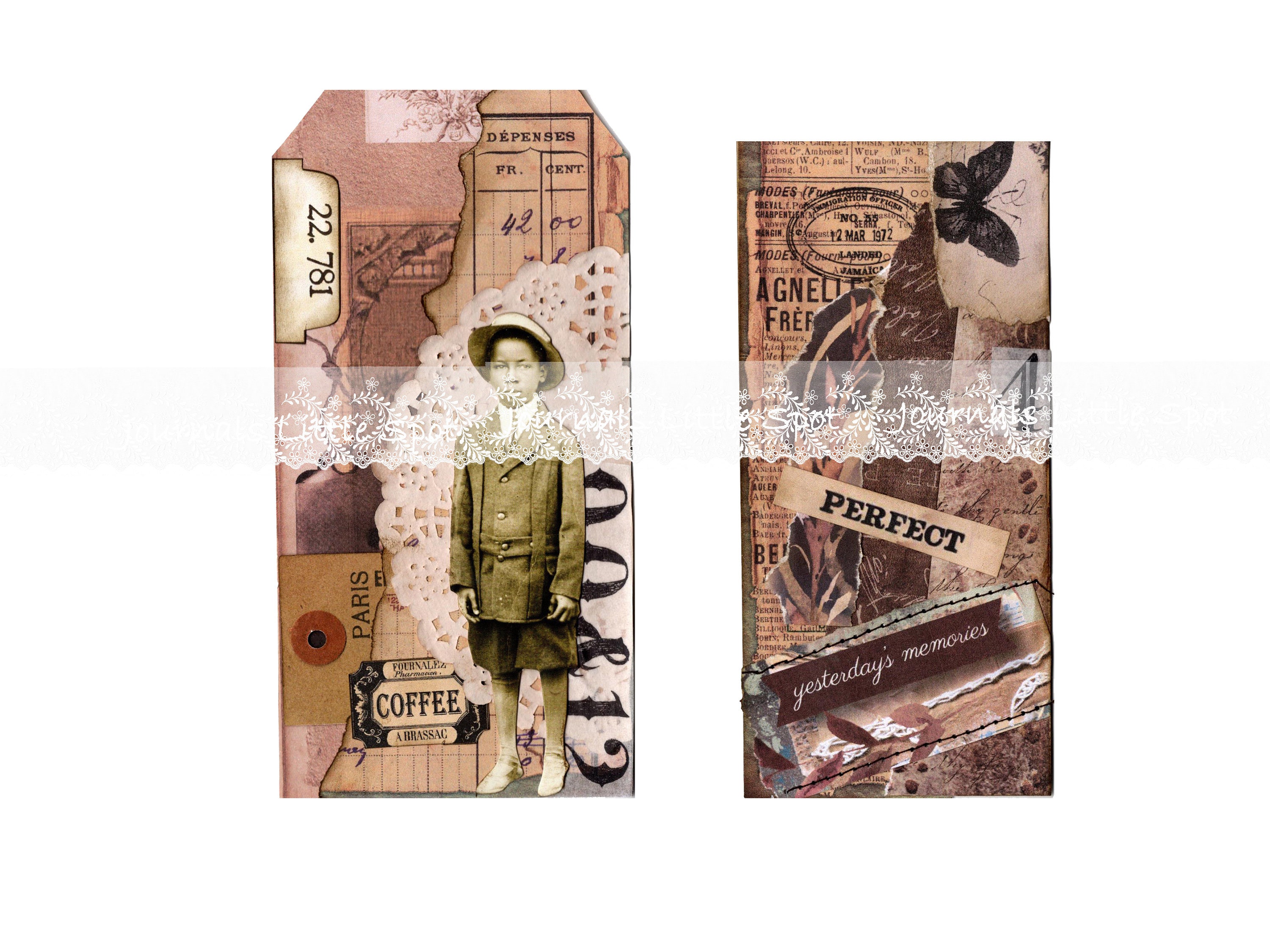 VINTAGE COFFEE themed collage papers US letter sized and - Etsy 日本