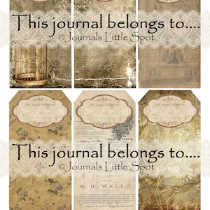 This Journal Belongs to Printable Tags Junk Journal Scrapbook Diary - Etsy