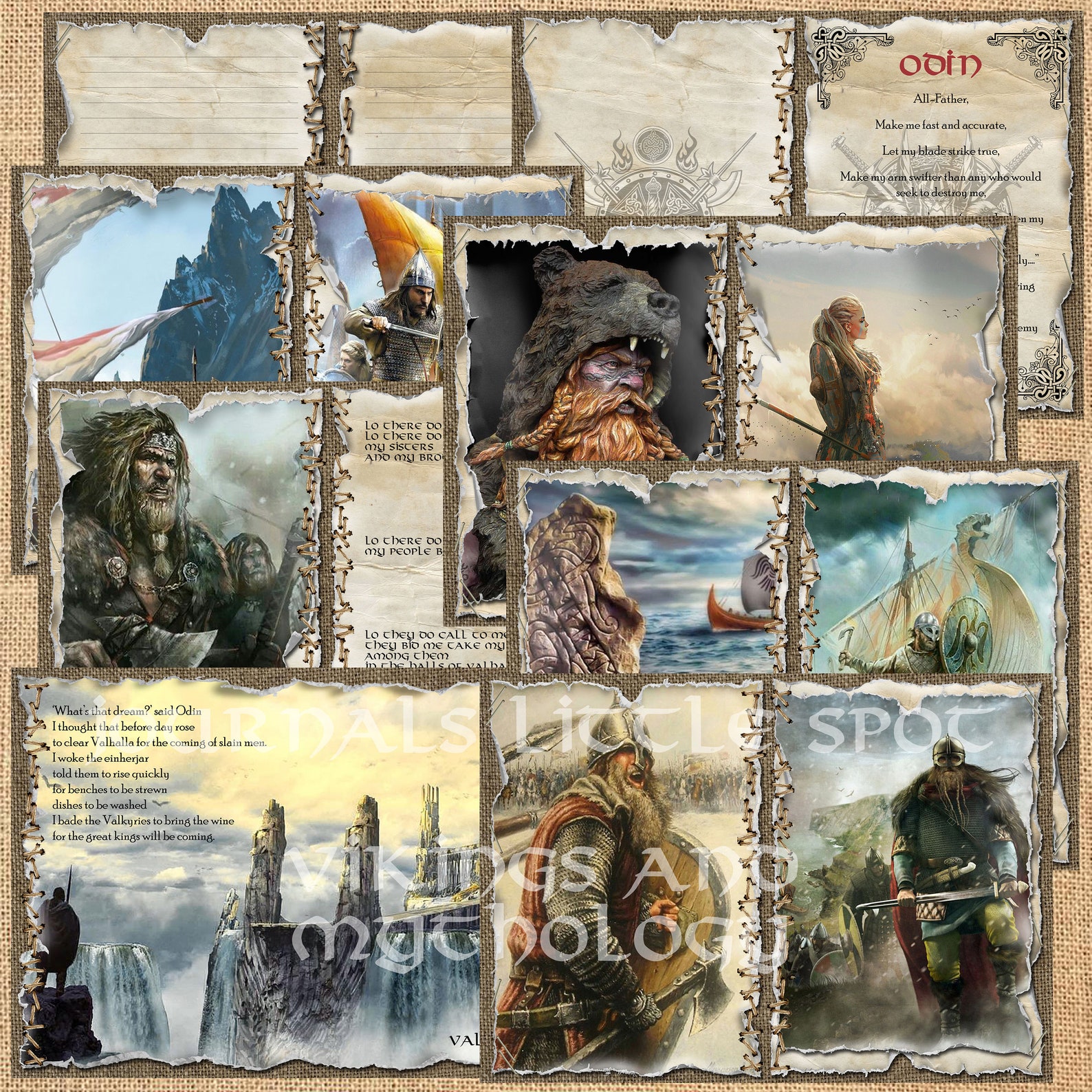 VIKING JOURNAL KIT. Digital Download, Mythology, Printable Journal ...