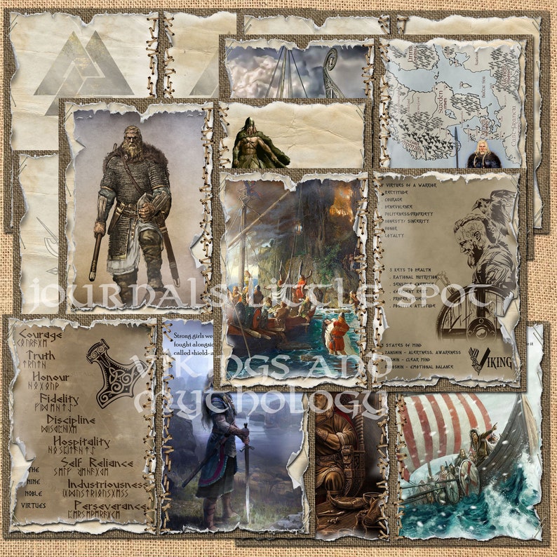 VIKING JOURNAL KIT. Digital Download, Mythology, Printable Journal ...
