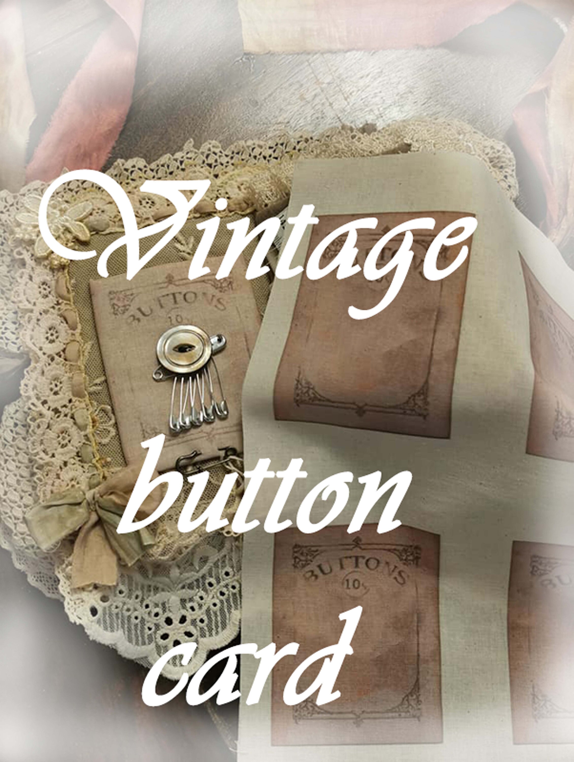 VINTAGE BUTTON CARD Digital Download - Etsy