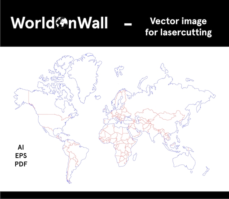 World Map - Vector File Download (high Quality .ai .eps .pdf) - Ideal ...