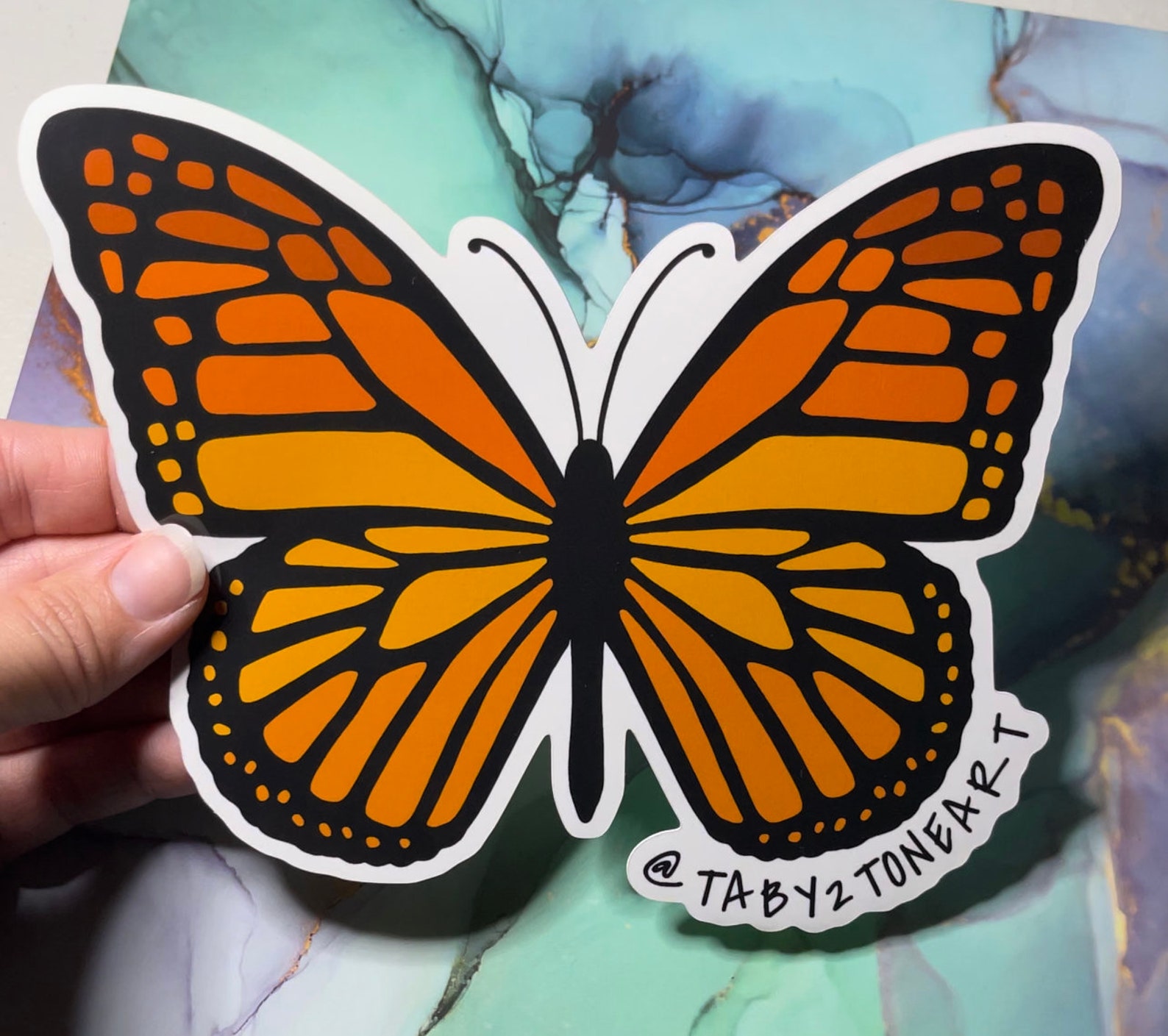 Giant Monarch Butterfly Sticker, Car Decals, Car Accessories, Laptop ...