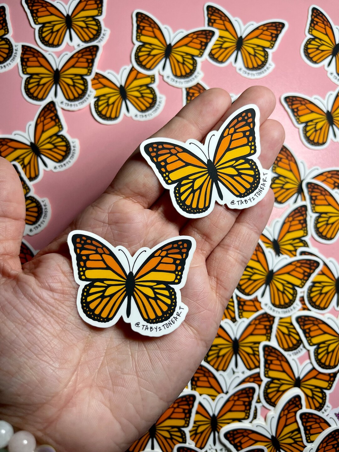 Mini Monarch Butterfly Stickers, Matte Vinyl Stickers, Butterfly Art ...