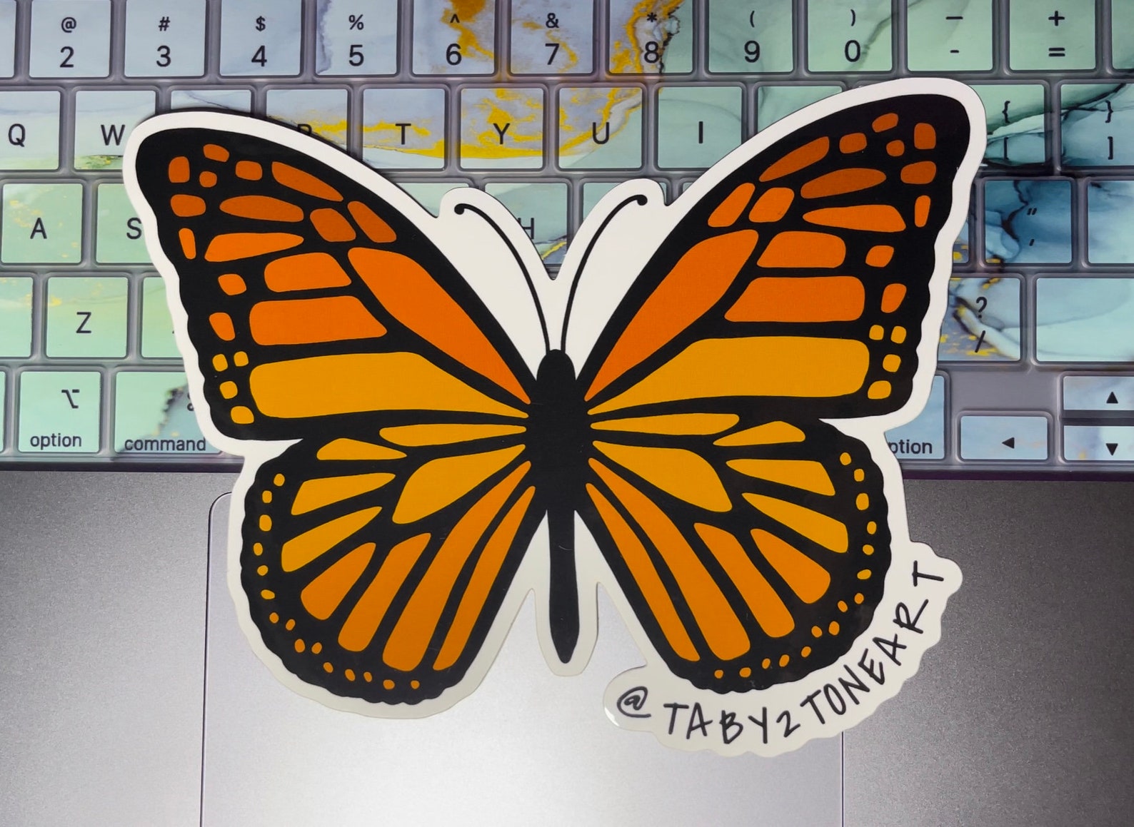 Giant Monarch Butterfly Sticker, Car Decals, Car Accessories, Laptop ...