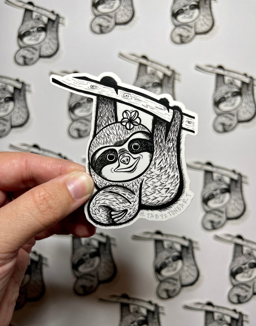 Sloth Stickers, Hanging Sloth, Sloth Drawing, Cute Sloth, Waterproof ...
