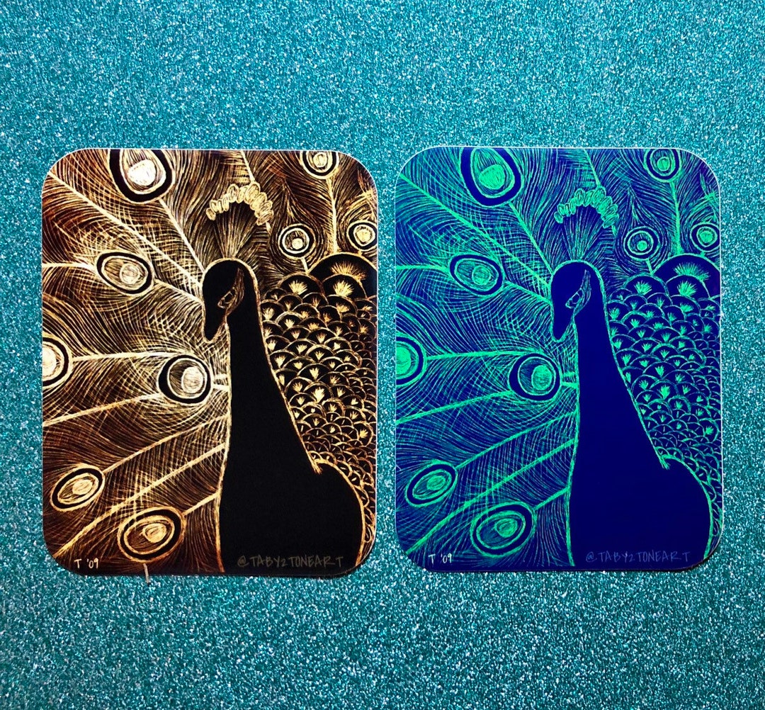 Peacock Stickers, Peacock Artwork, Waterproof Stickers, Vinyl Stickers ...