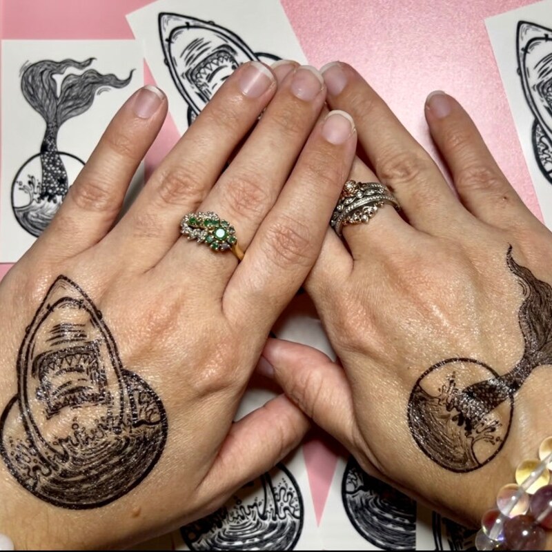 Henna Shark - Etsy