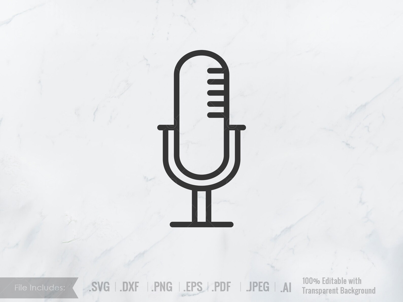 Micrófono Svg Micrófono Podcast Svg Radio Mike clipart - Etsy México