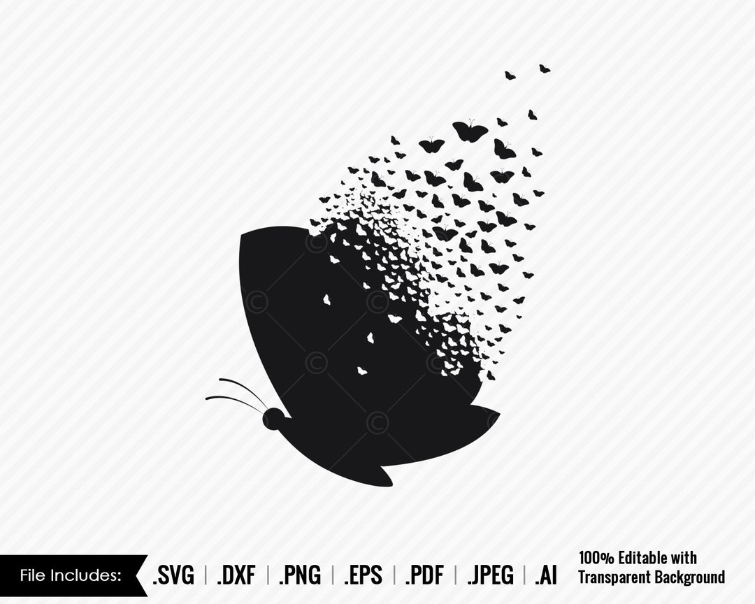 Butterfly, T-shirt, Design, Flock Butterfly, Vector File, SVG ...