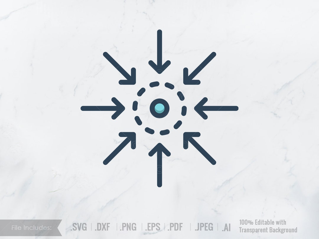 Centre, Point, Arrow, Meeting, Epicenter, Impact, Inward, Arrow, Centre Svg, Svg, Ai, Clipart ...