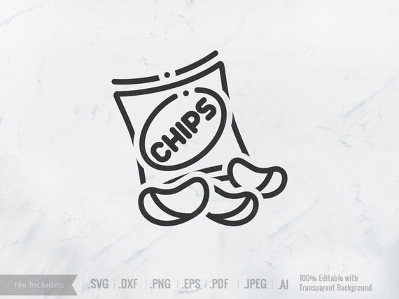 Potato Chips Snack Svg Snack Potato Chips Svg Crisp | Etsy
