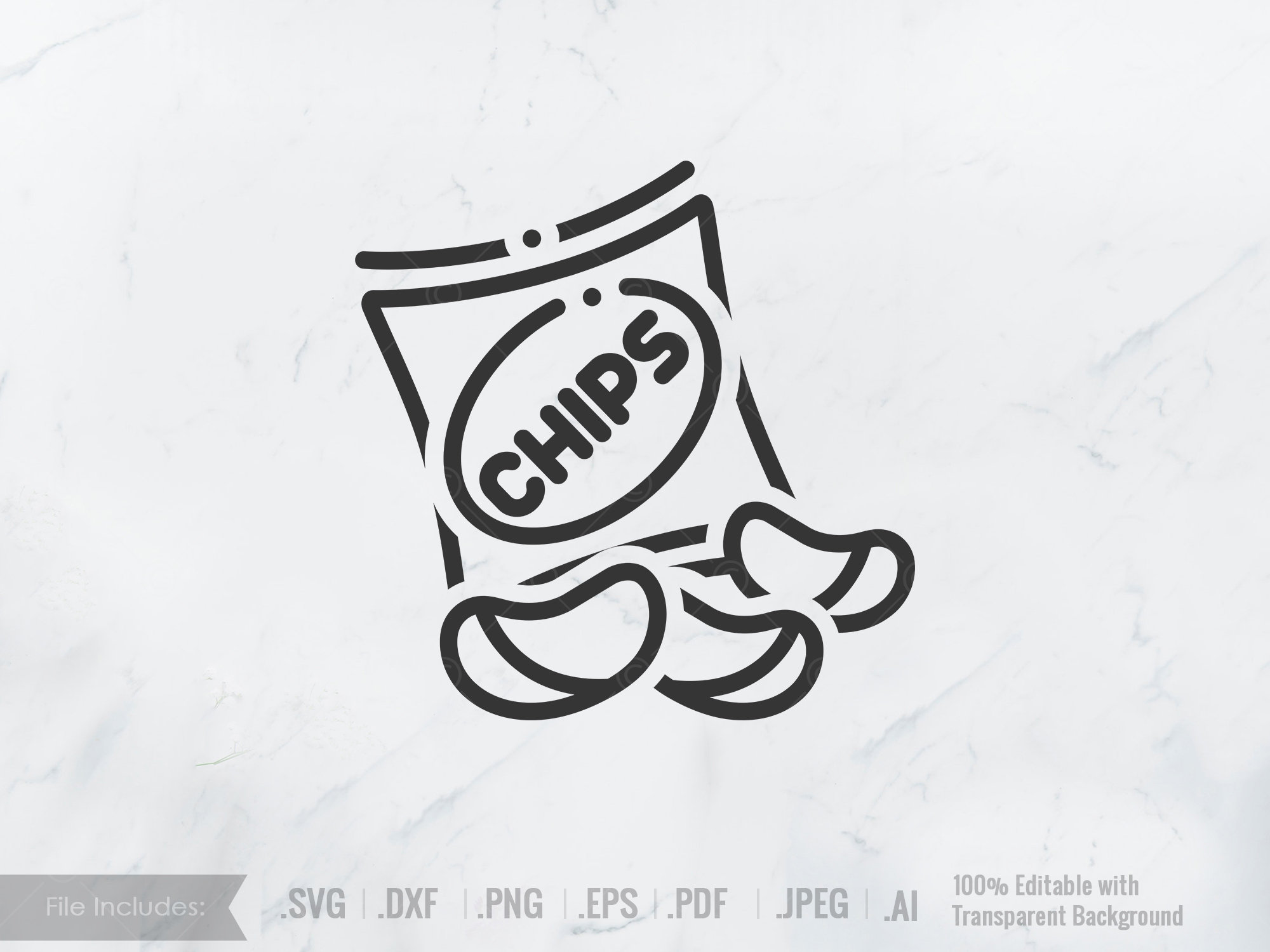 Potato Chips, Snack Svg, Snack, Potato Chips Svg, Crisp, Crunchy ...
