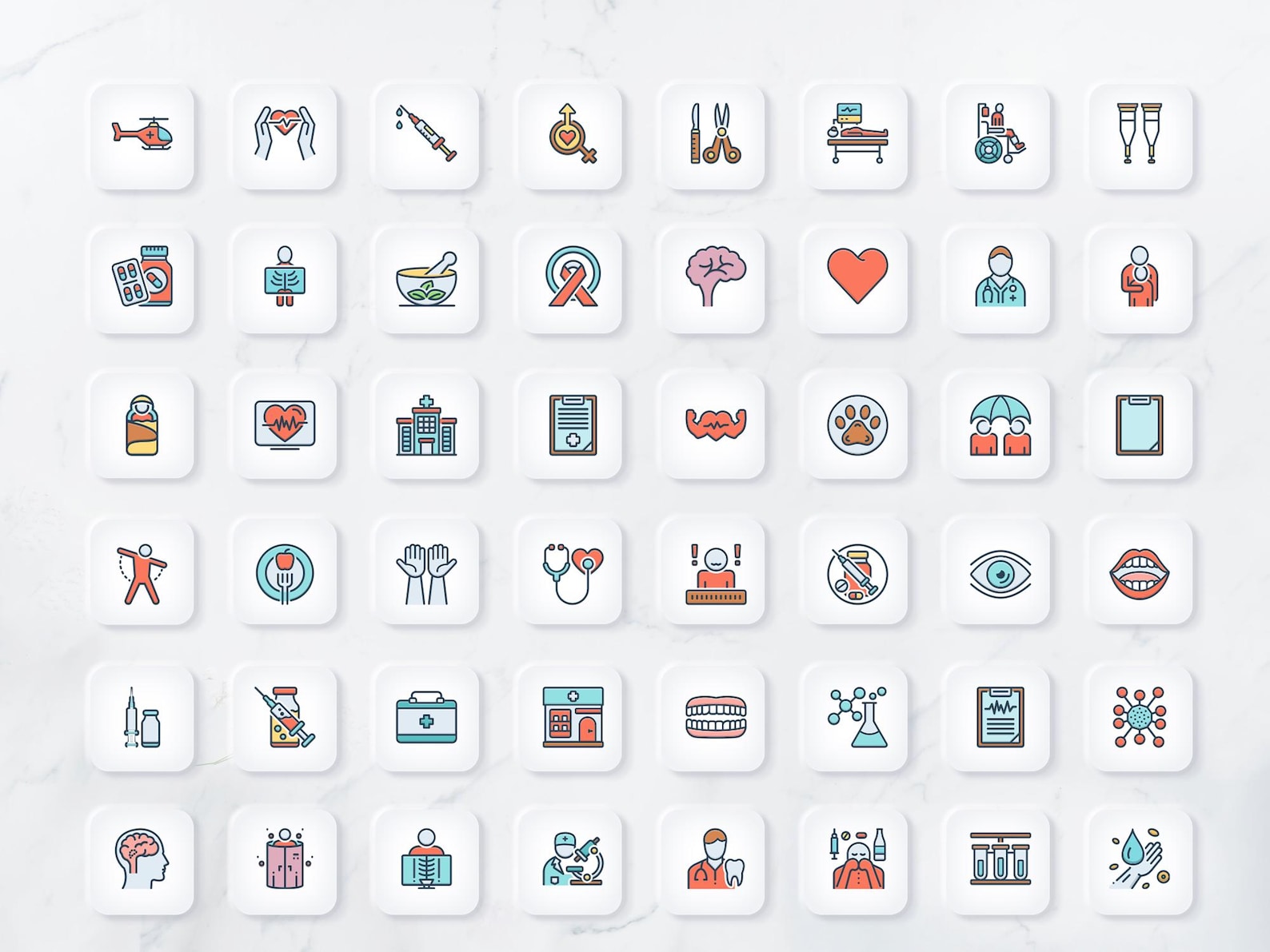 Medical Icon Set, Mega Bundle Healthcare Icon Pack, Digital Instant ...