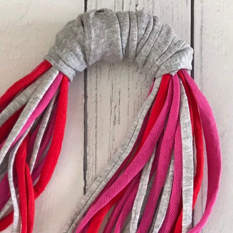 Pink and grey Infinity Necklace Chunky Statement Jewellery | Etsy