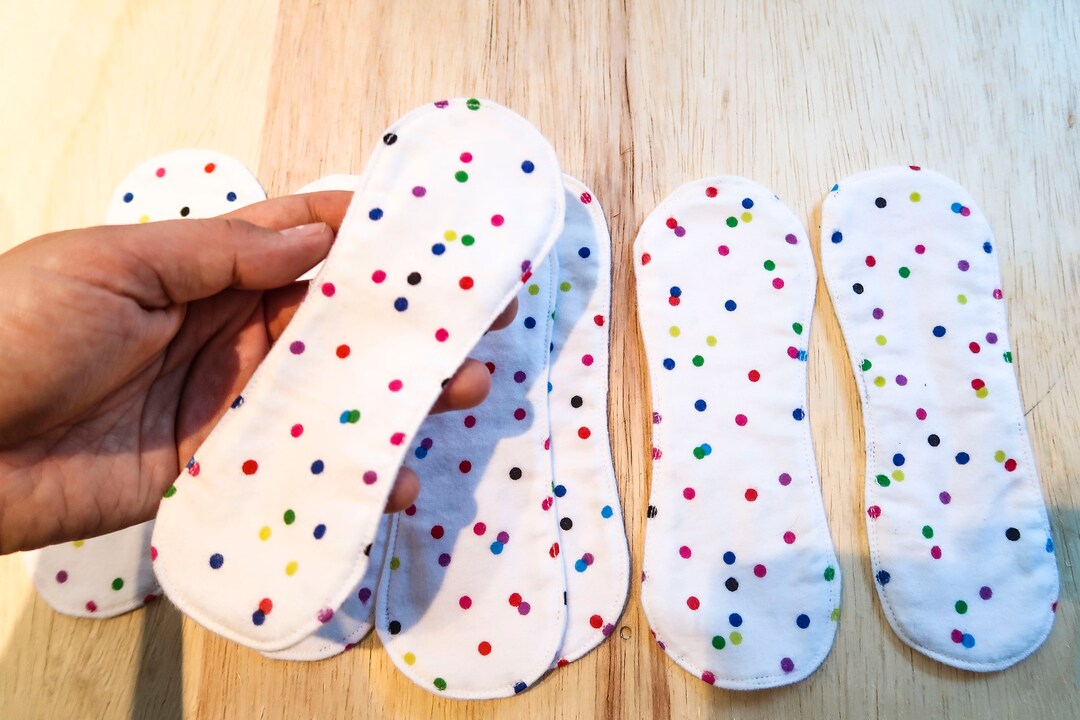 7 Wingless Panty Liners Cloth,cotton Liners,menstrual Pad Light ...