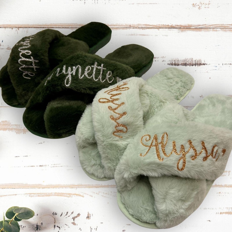 Custom Monogrammed Slippers - Etsy