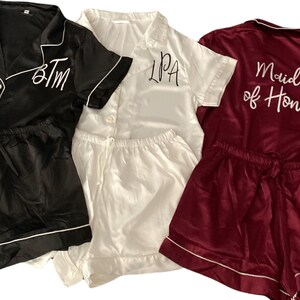 Soft Silky Satin Bridal Pajamas, Bridesmaid Proposal, Wedding ...