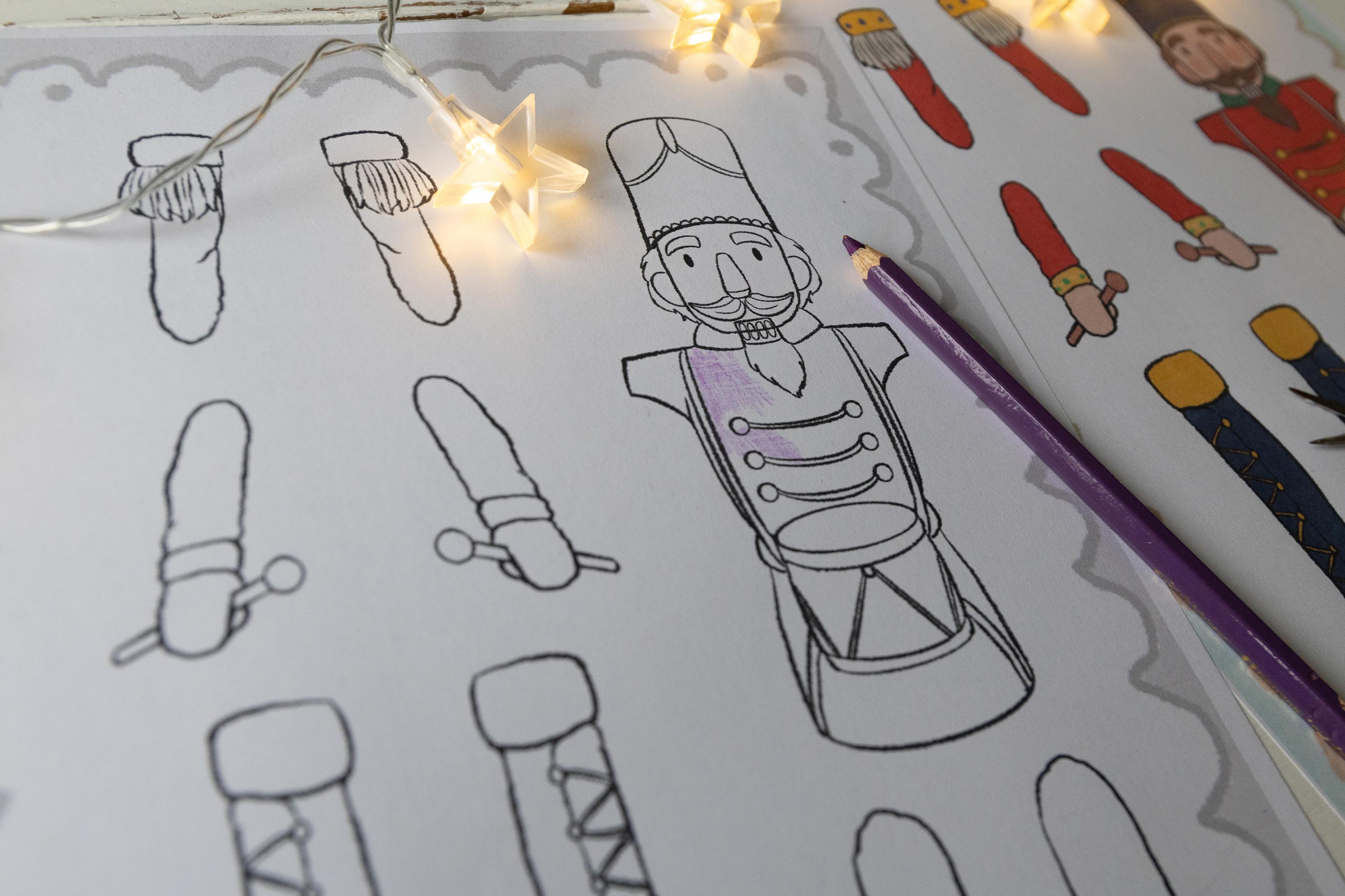 Nutcracker Articulated Paper Doll, Instant Download, Printable Winter ...