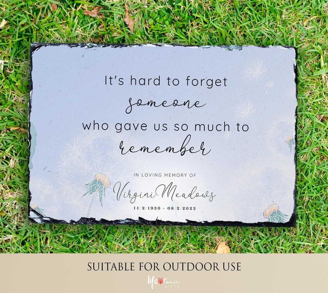 Flower Memorial Design Memorial Stone Memorial Plaque Personalized ...