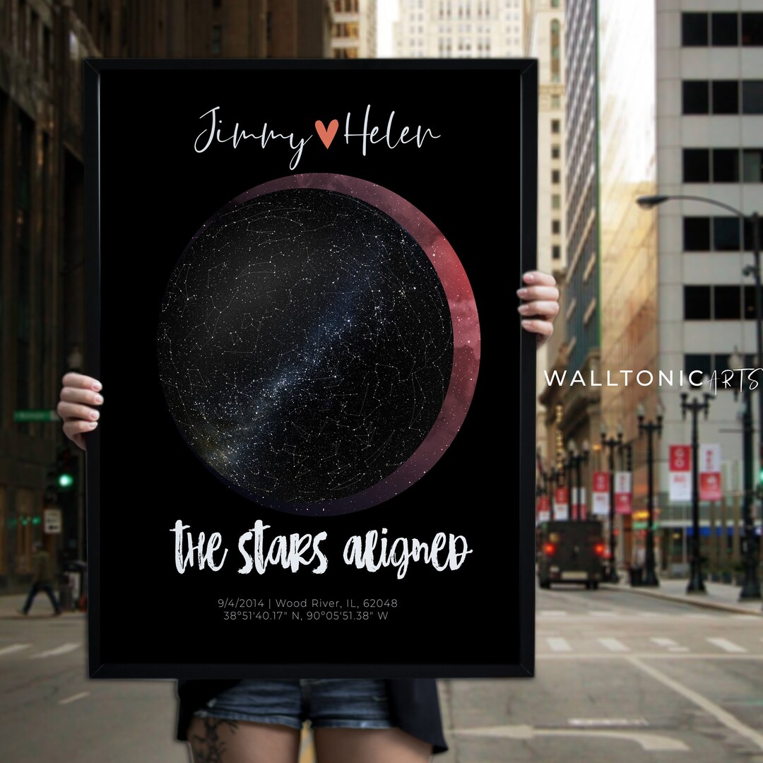 Star Map Custom Star Map Star Maps Star Chart Constellation Map Custom ...