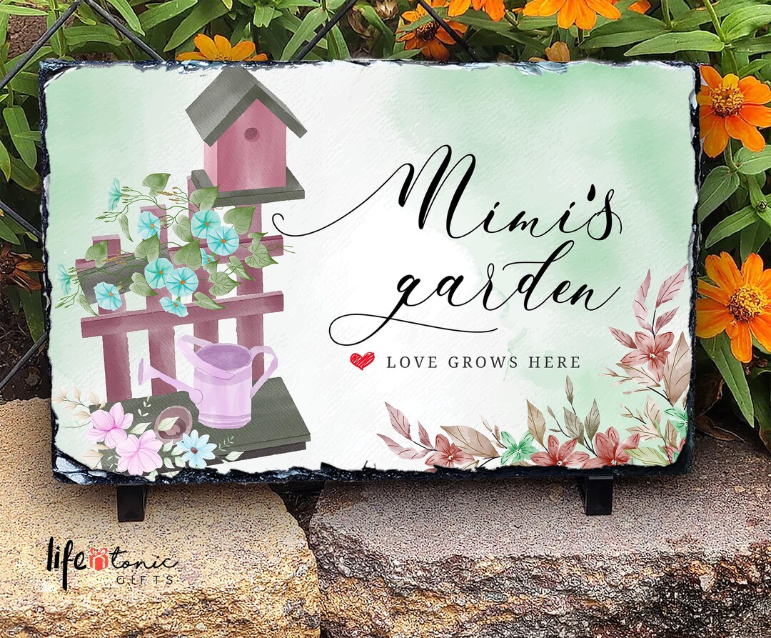 Mimi's Garden Stone Memorial Plaque Temporary Grave - Etsy