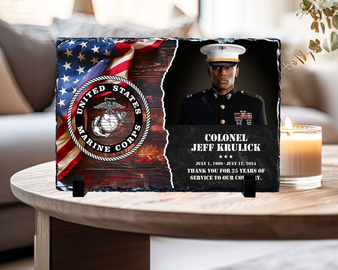 Personalized US Marine Retirement Gift Military Retirement Keepsake ...