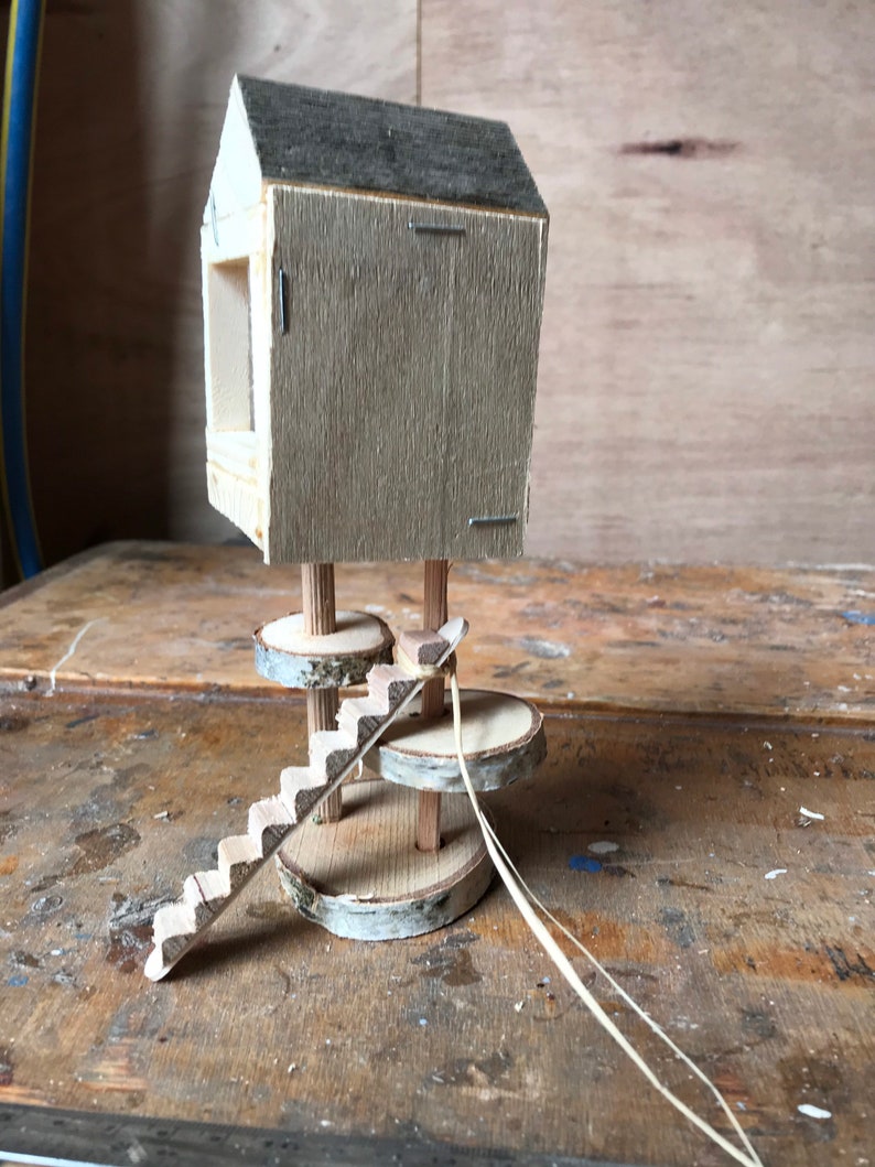 Recycle Tiny Tree House Ideal for Art and Craft Projects Hand Made in ...