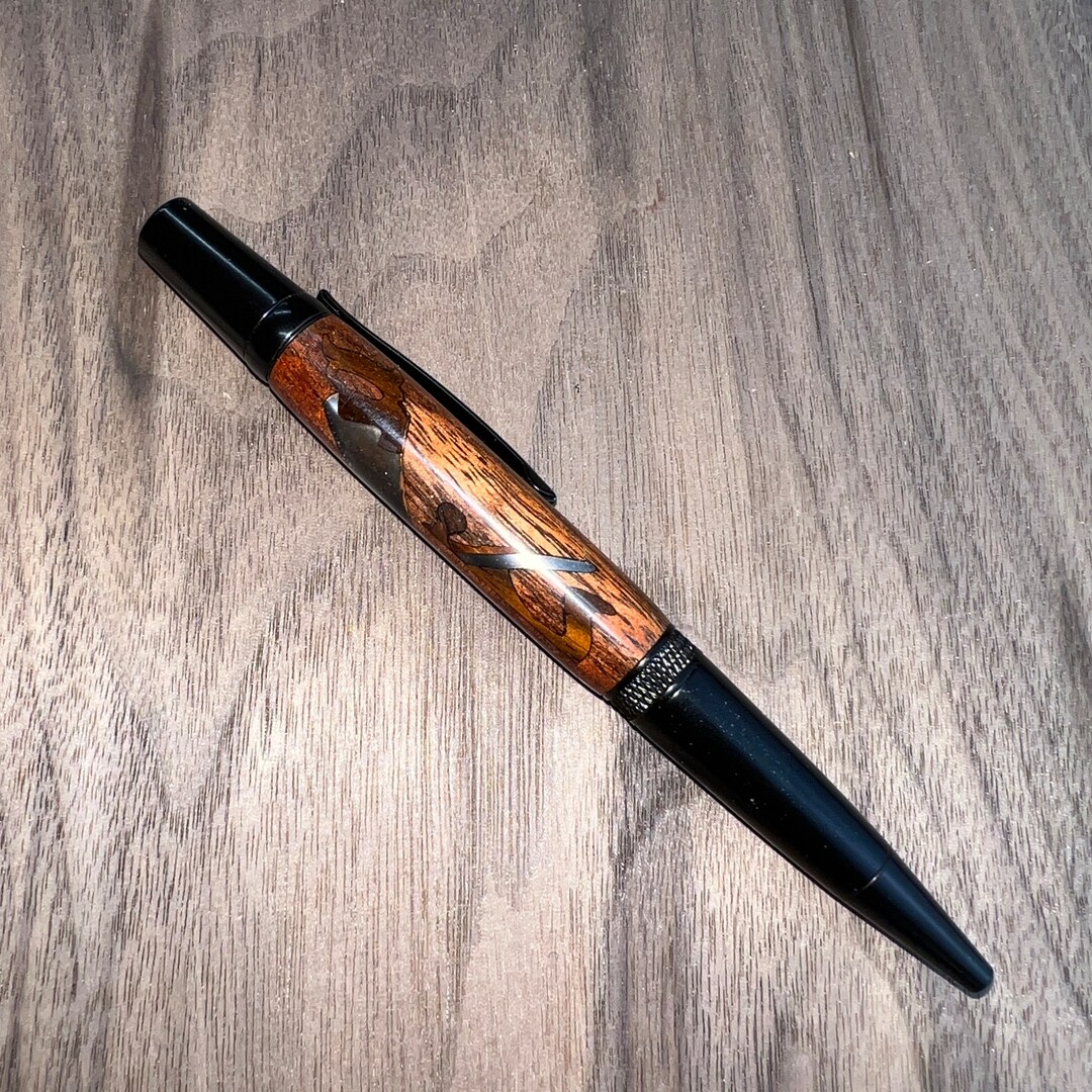 Black Ballpoint Sierra Twist Pen With Inlayed Hand Plane and a Hand Saw ...