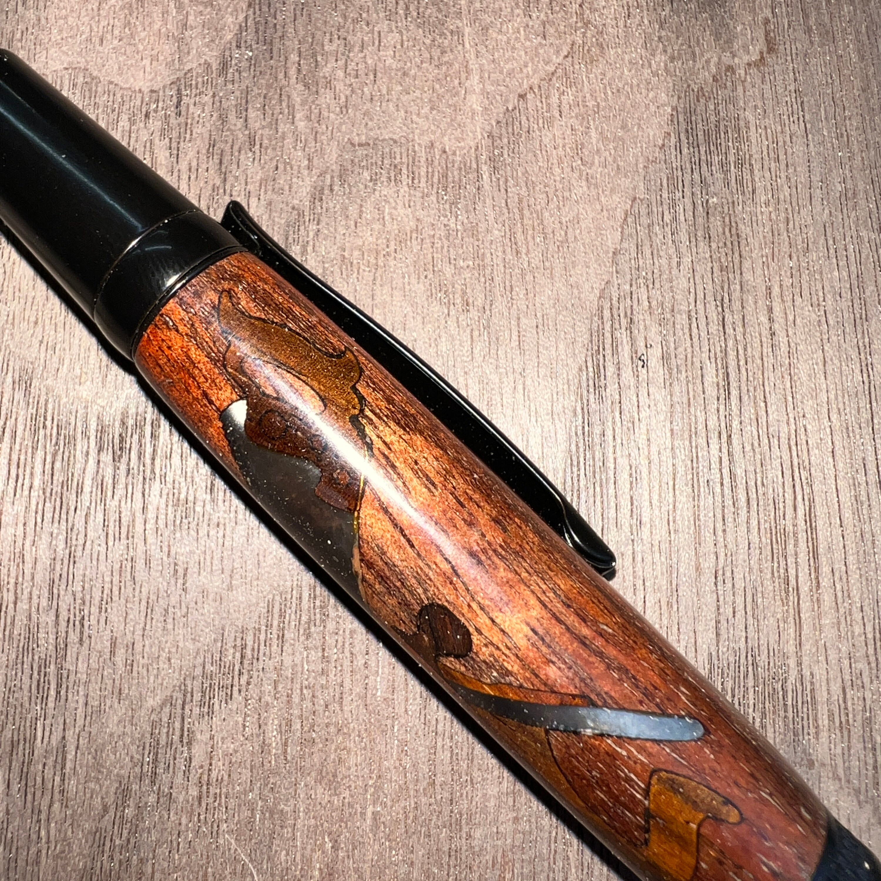 Black Ballpoint Sierra Twist Pen With Inlayed Hand Plane and a Hand Saw ...
