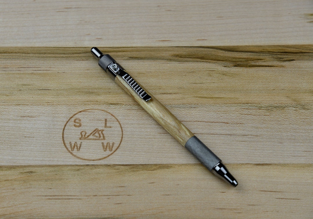 Everyday Carry (EDC) Parker Style Ballpoint Pen in Spalted Yellow Birch ...