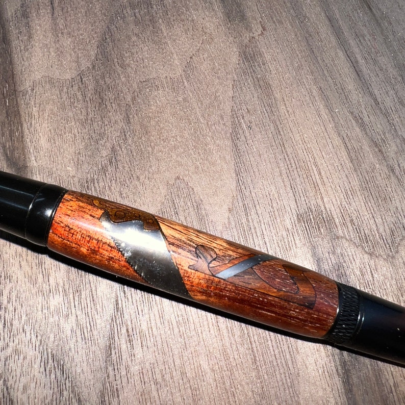 Black Ballpoint Sierra Twist Pen With Inlayed Hand Plane and a Hand Saw ...