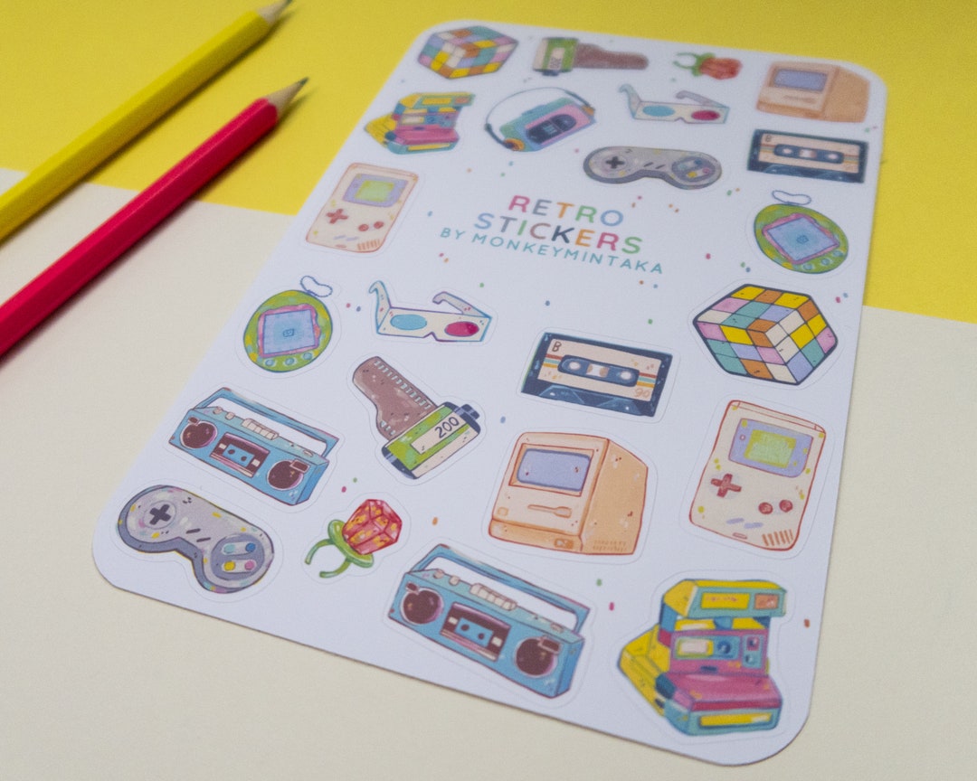 Retro Stickers Sheet Planner Stickers Bujo Stickers Retro Stickers ...
