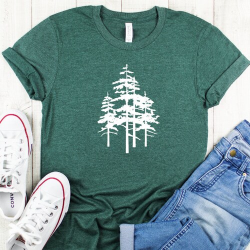 Pine Tree T Shirt Outdoors Tee Hiking T-shirt Mountains - Etsy Canada