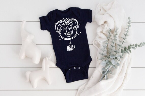 Aries Zodiac Astrology baby announcement Onesies® newborn | Etsy
