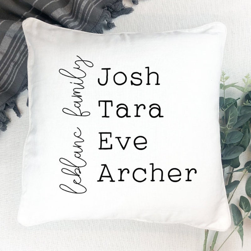 Family Name Pillow - Etsy