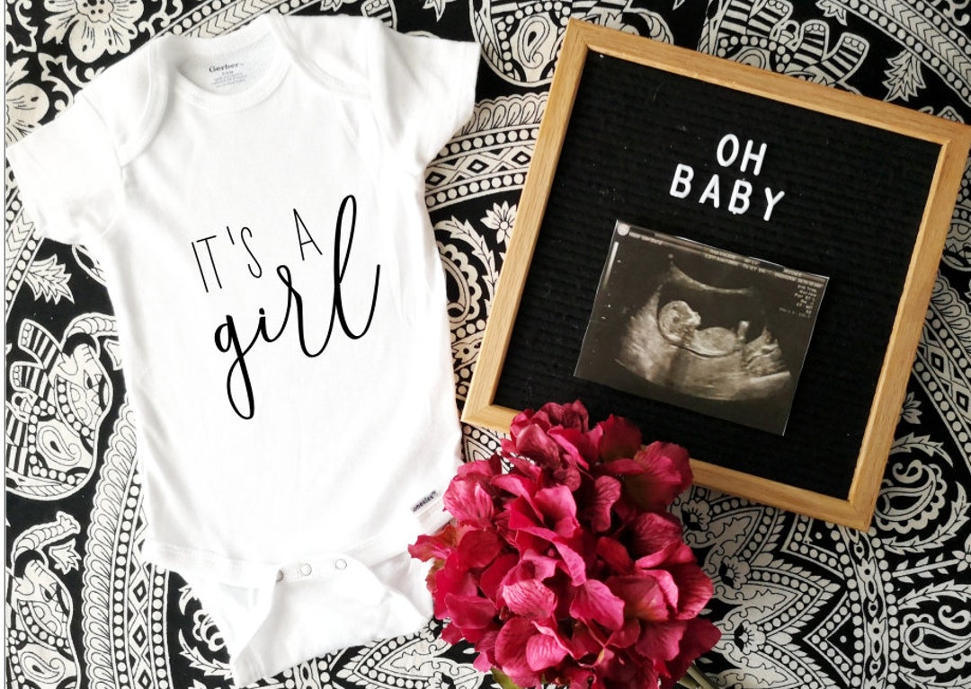 Gender Reveal Onesies® Boy, Baby Announcement Onesies®, Pregnancy ...