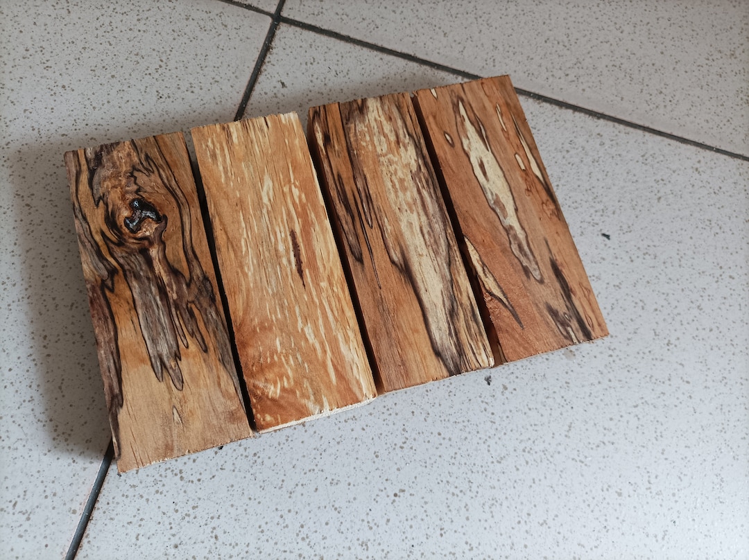4pcs Alder Burl Spalted Wood Burl Block,woodworking Lumber, Knife Block ...