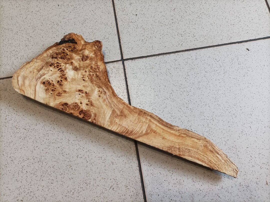 Poplar Burl Wood Slab | Unique Figured Hardwood Blank for Woodworking ...