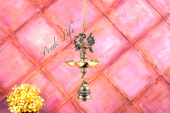 Deepak With Bell Antique Finish Decorative Hanging Brass - Etsy