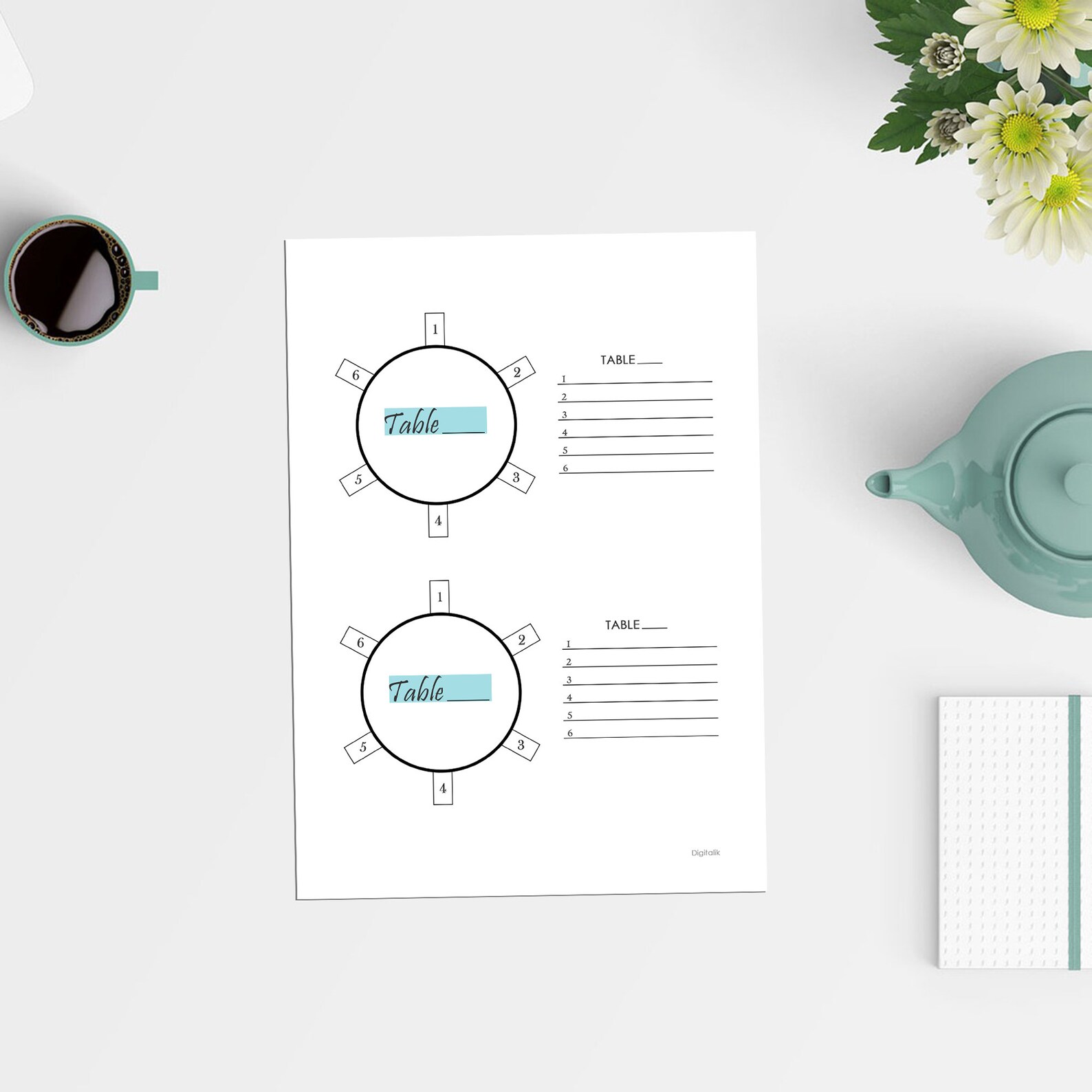 Wedding Seating Chart Planner, Blue Seating Plan, Seating Chart ...