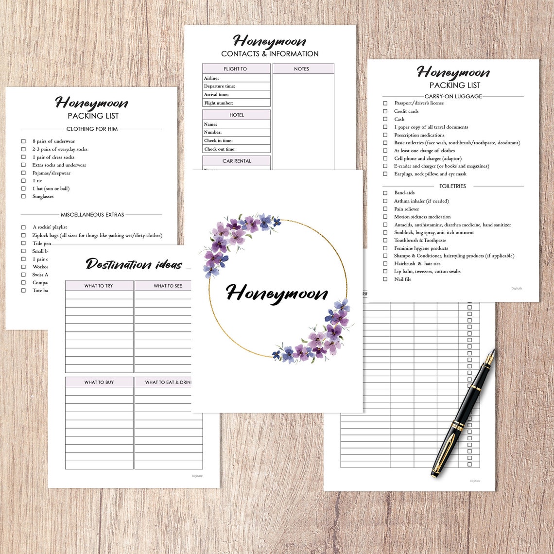 Wedding Planner Printable Printable Wedding Planner Kit - Etsy