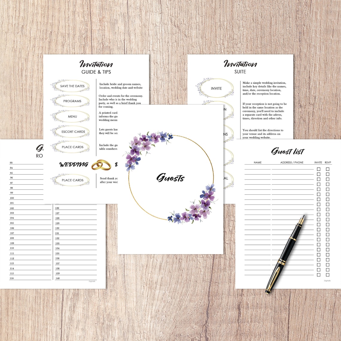 Wedding Planner Printable Printable Wedding Planner Kit - Etsy
