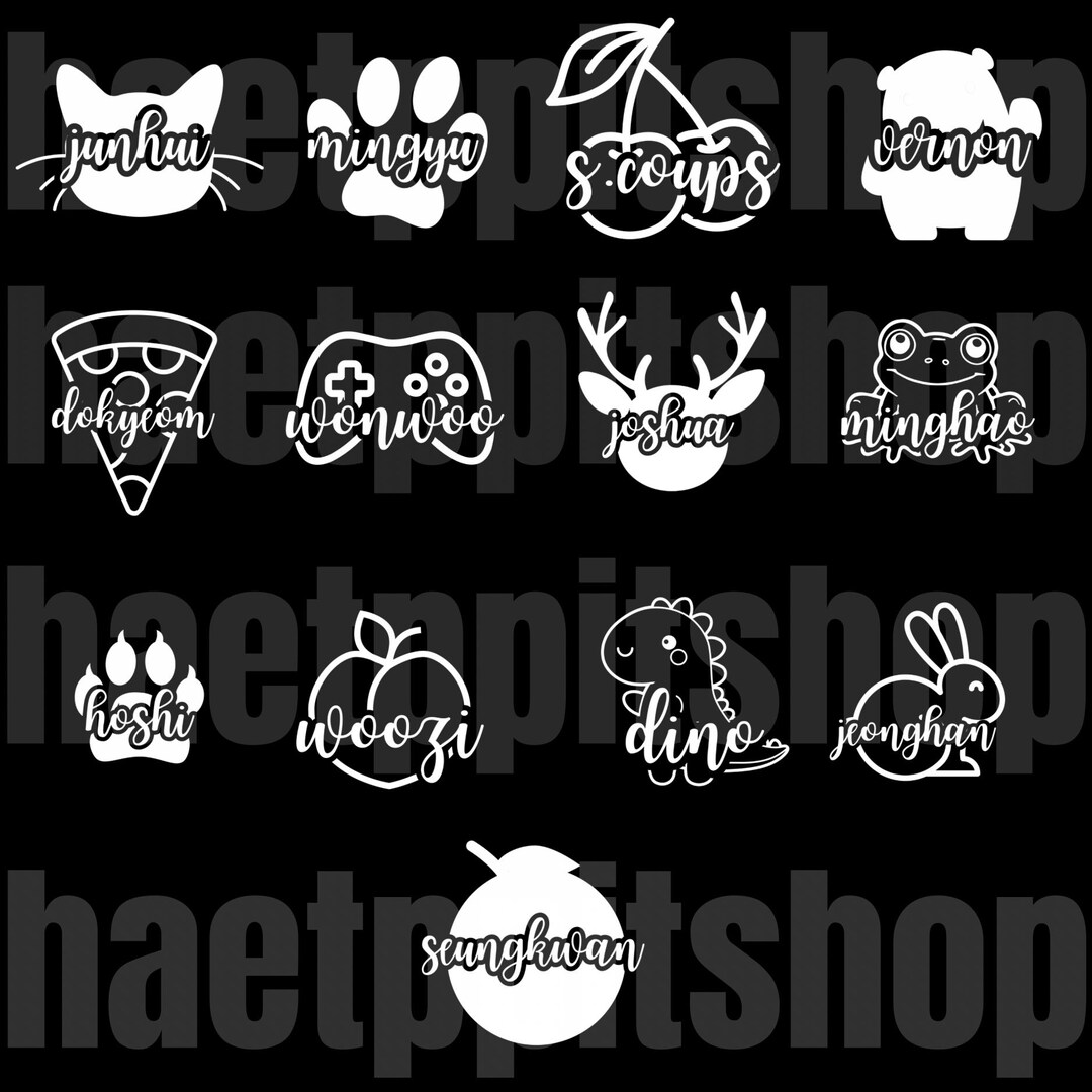 SEVENTEEN SVT Member CARATBONG Tour Lightstick Decals - Etsy